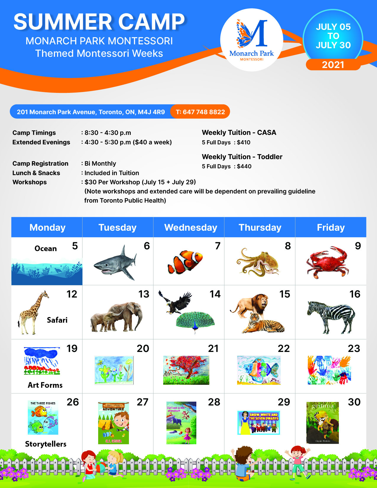 Summer Camp 2021 – Monarch Park Montessori – school for toddlers and ...